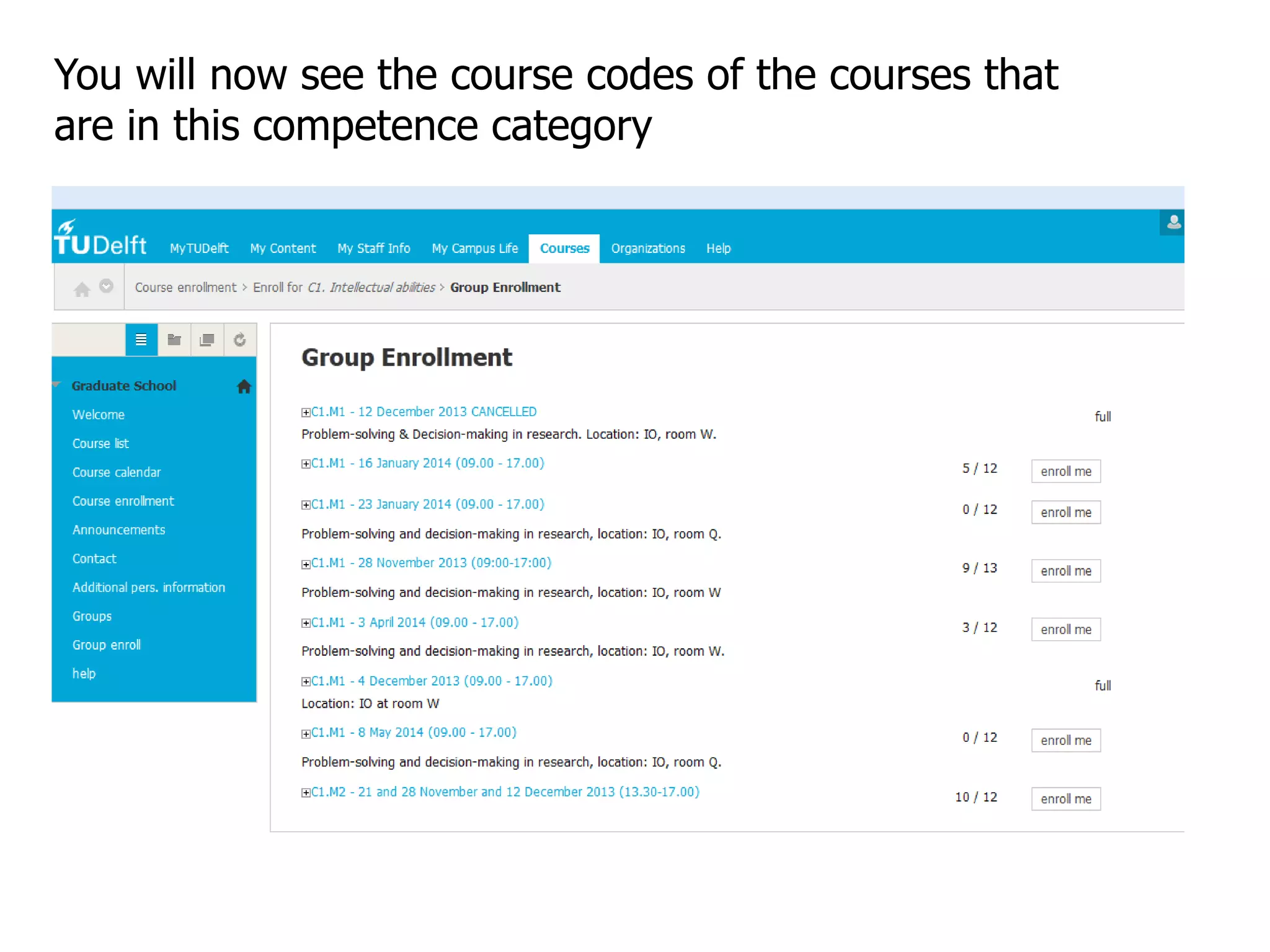 Course enrolment | PPTX | Education