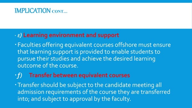 Course equivalence | PPTX | Undergraduate Education | College Education