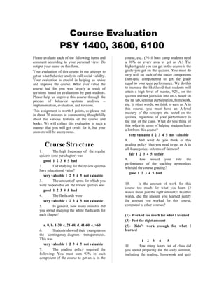 Course Evaluation | DOC