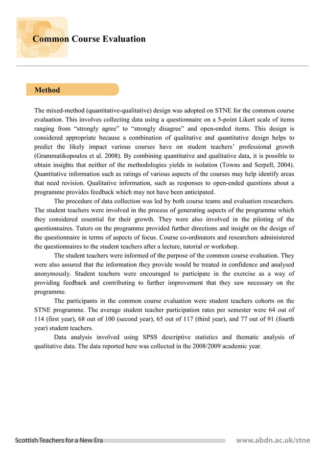 Course evaluation summary report | PDF