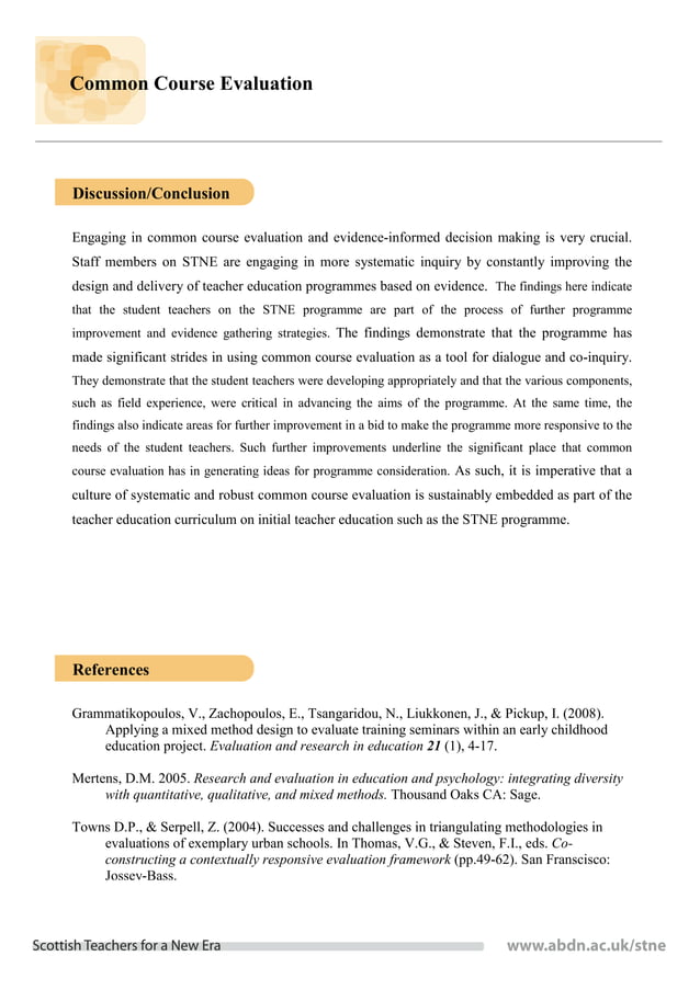 Course evaluation summary report | PDF