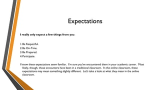 Course expectations | PPT