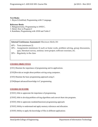 Course File-AUE010305 | PDF