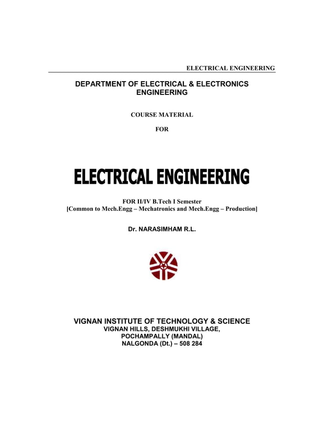 Electrical Electronics engineering document | PDF