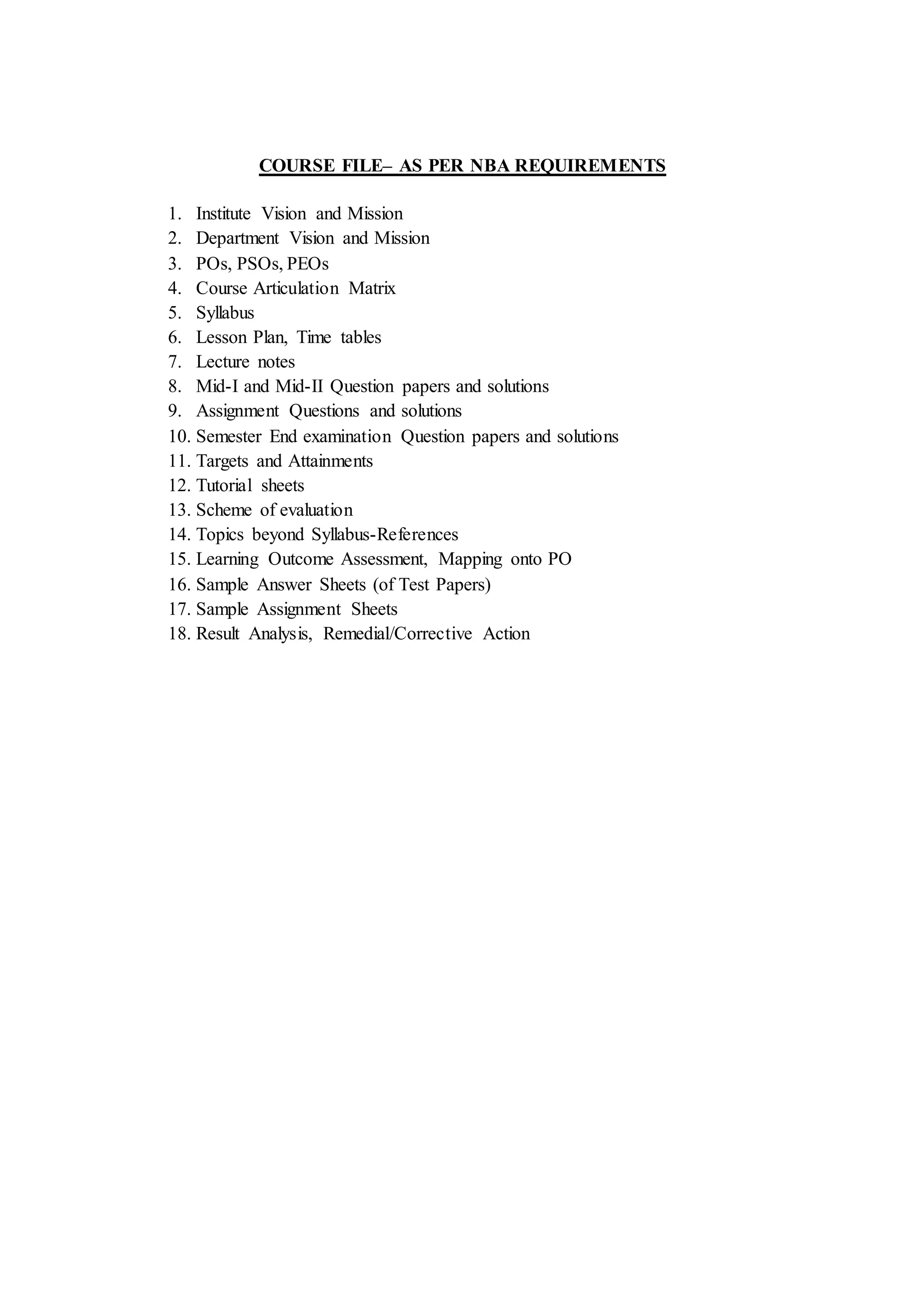Course file format | DOC