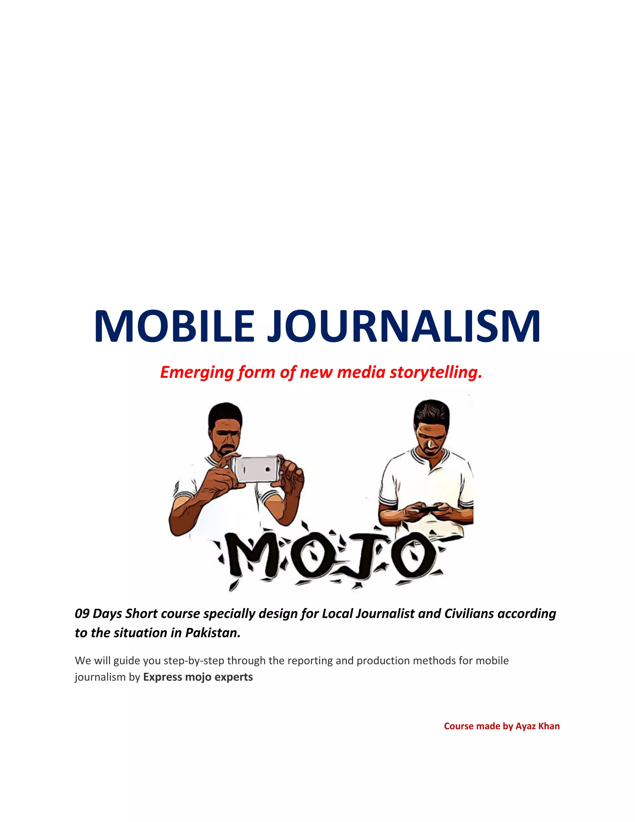 Mobile Journalism Course | PDF