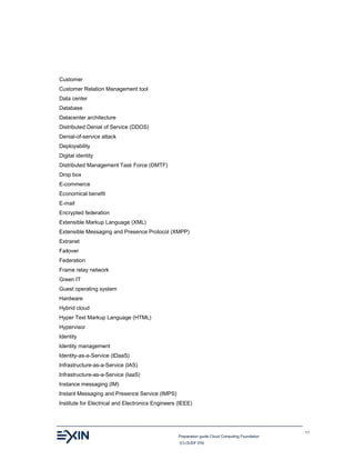 EXIN Cloud Computing Foundation basic training material | PDF