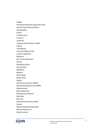 EXIN Cloud Computing Foundation basic training material | PDF