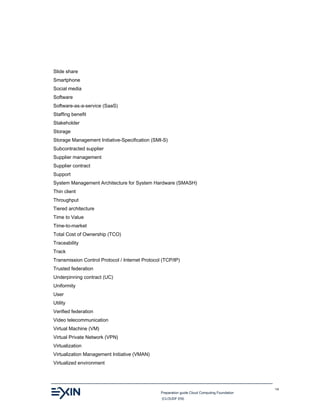 EXIN Cloud Computing Foundation basic training material | PDF