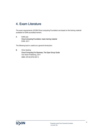 EXIN Cloud Computing Foundation basic training material | PDF
