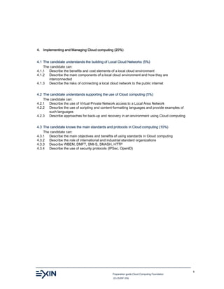 EXIN Cloud Computing Foundation basic training material | PDF