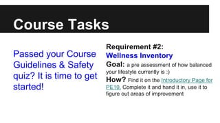 PE10 Course guidlelines safety | PPT