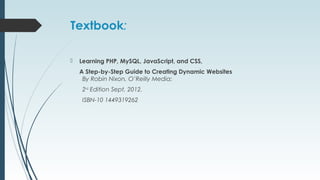 Course guidlines course book it 3548 | PPT