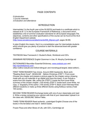 Course information for intermediate 2 students | PDF