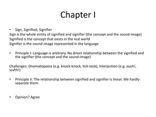 Course in general linguistics | PPTX