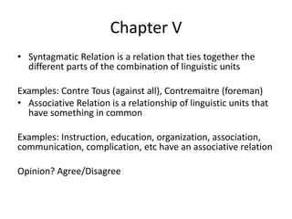 Course in general linguistics | PPTX