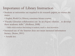 Course integrated library instruction | PPT