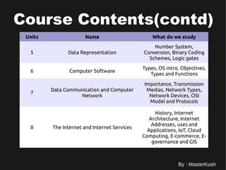 Introduction to Information technology - Course Intro | PPT