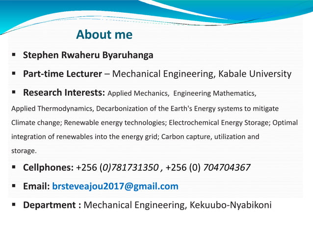 Course Introduction to mechanical engineering | PPT
