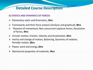 Course Introduction to mechanical engineering | PPT