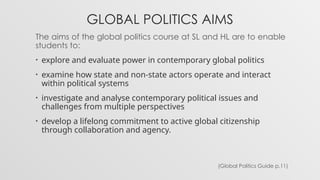 Global Politics Course Introduction 2024 | PPTX