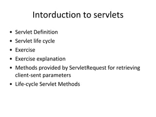 Servlet/JSP course chapter 1: Introduction to servlets | PPT