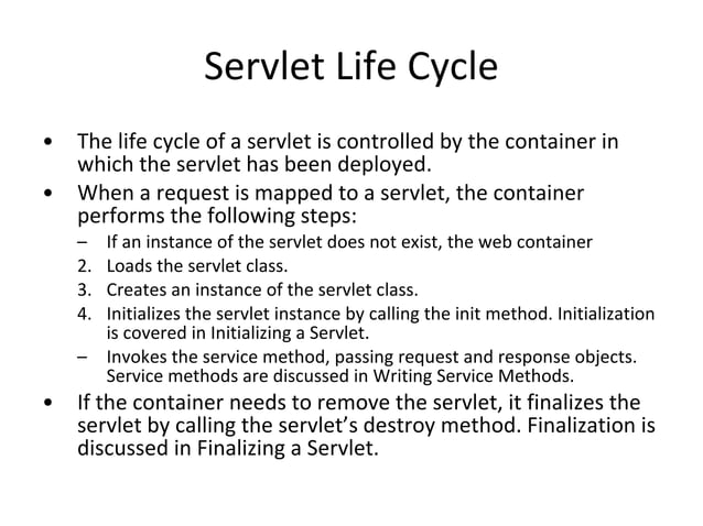 Servlet/JSP course chapter 1: Introduction to servlets | PPT