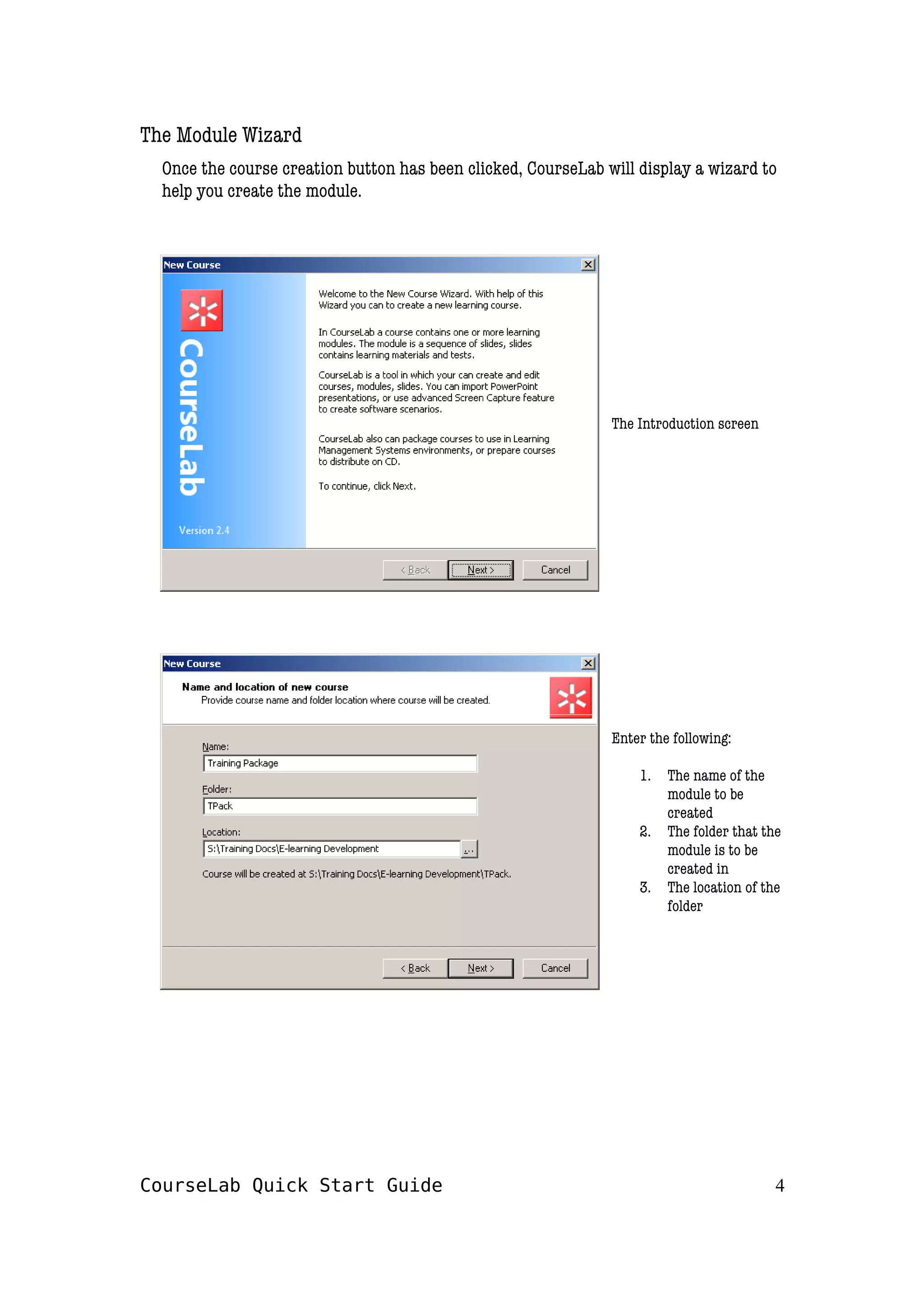 Courselab Quick start guide | PDF