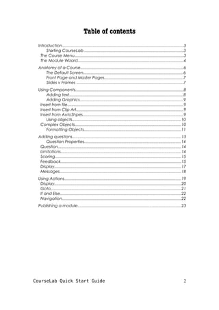 Courselab Quick start guide | PDF