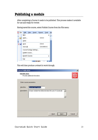 Courselab Quick start guide | PDF