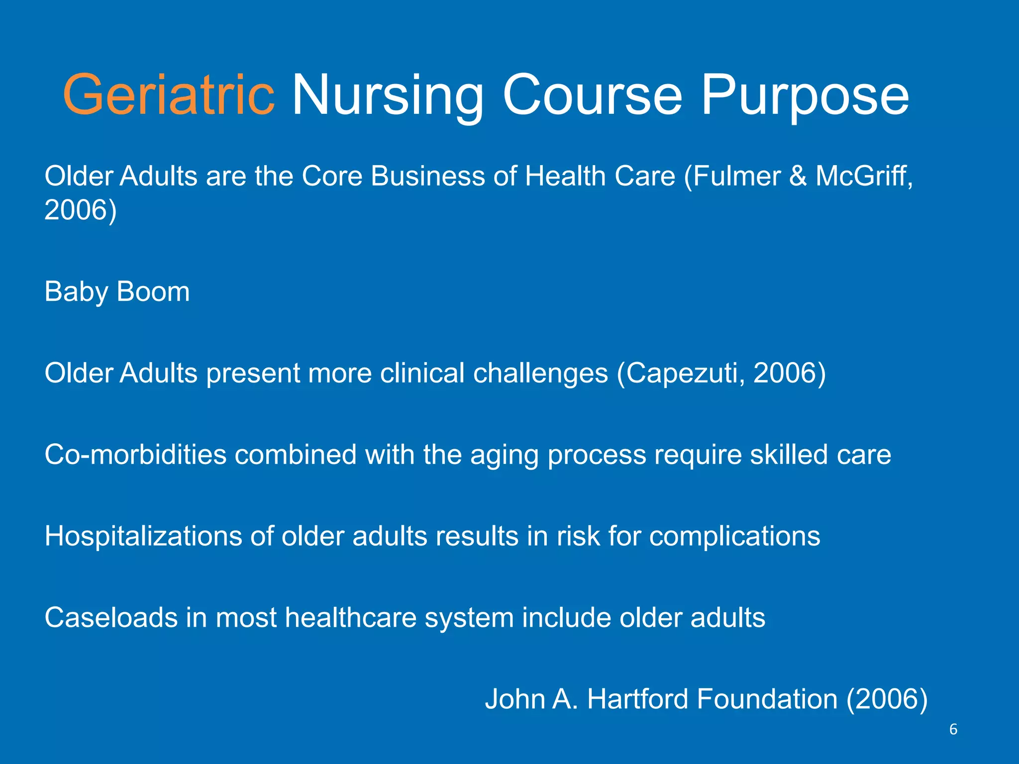 Geriatric Nursing Lesson Plan | PPTX