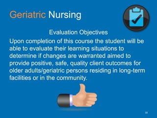 Geriatric Nursing Lesson Plan | PPTX