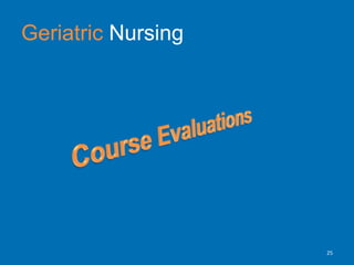 Geriatric Nursing Lesson Plan | PPTX