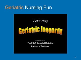 Geriatric Nursing Lesson Plan | PPTX