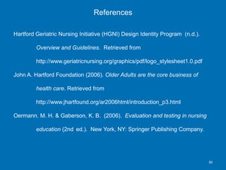 Geriatric Nursing Lesson Plan | PPTX