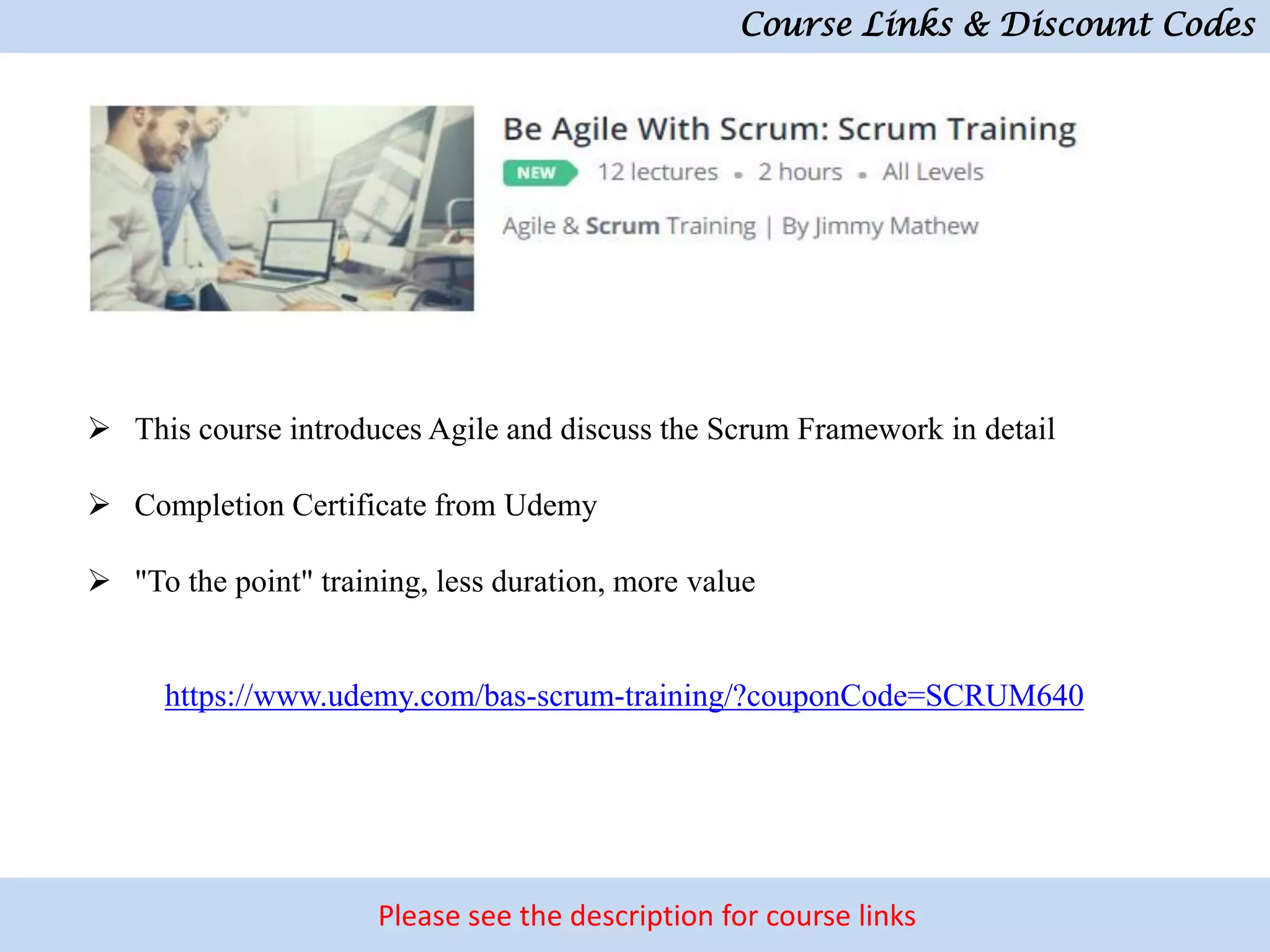 Courses on Agile & Scrum | PPT