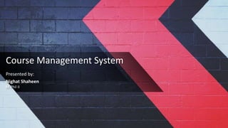 Course Management System | Ppt