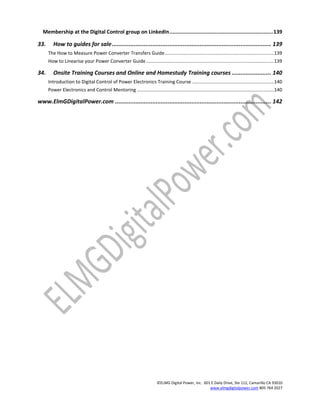 Digital Control of Power Electronics Course Manual Index | PDF