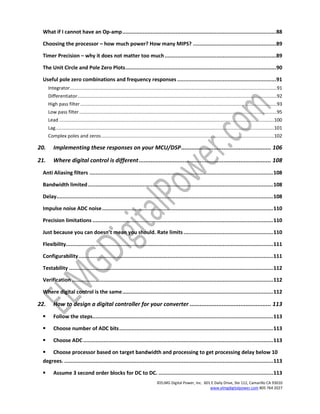 Digital Control of Power Electronics Course Manual Index | PDF