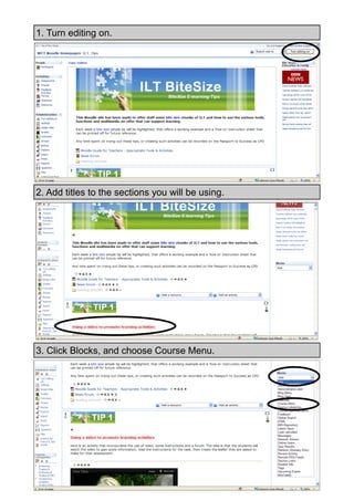 Course menu guide | PDF