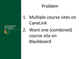 Course merges and augments | PPT