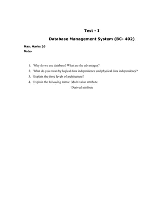 Coursemodule dbms | PDF