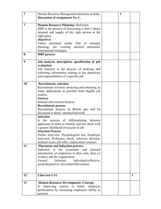 Course module hrm | DOC