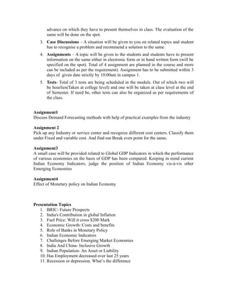 Course module managerial economics | DOC