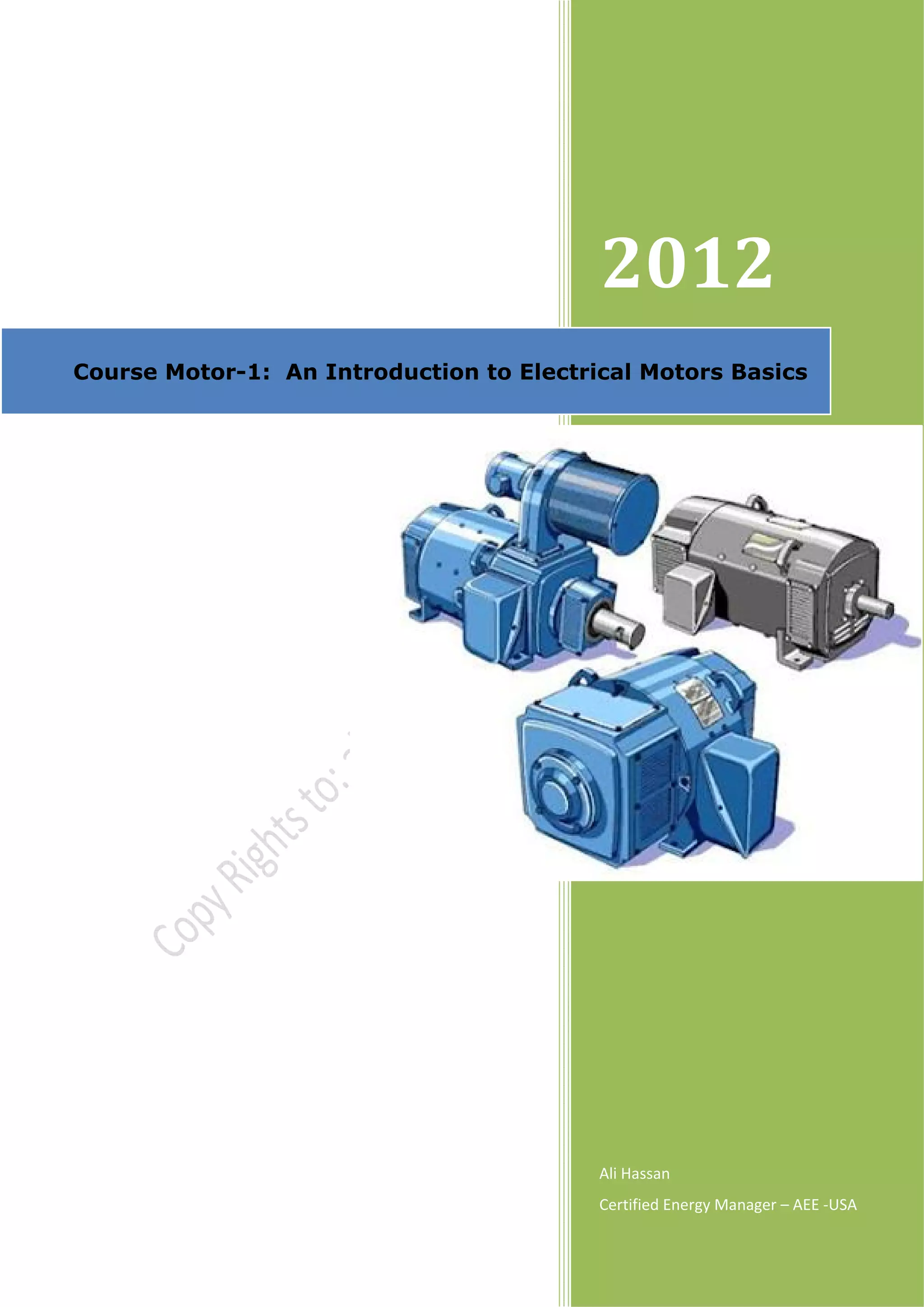 Course motor 1-an introduction to electrical motors basics | PDF