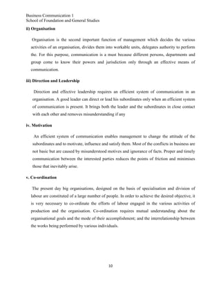 Business Communication: Course notes topic 1-210613 024331 | PDF