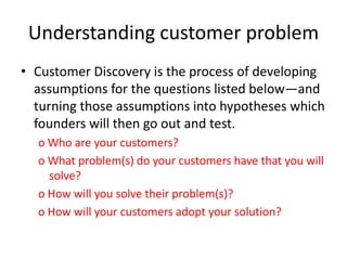 Cours entrepreneuriat customer discovery | PDF | Startups | Business