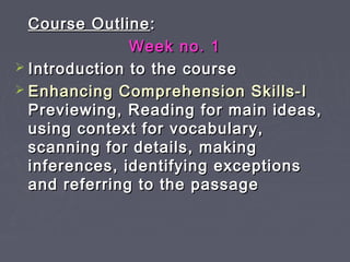 Course objectives & outline (eng.) | PPT