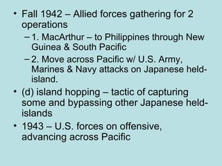 Course of the war pacific theater | PPT