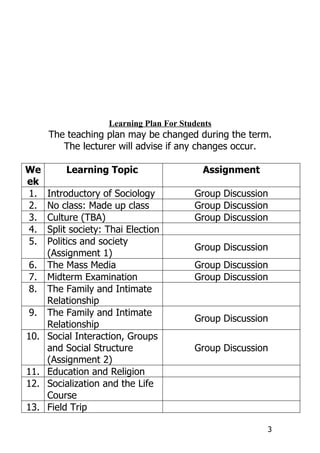Course outline | DOC